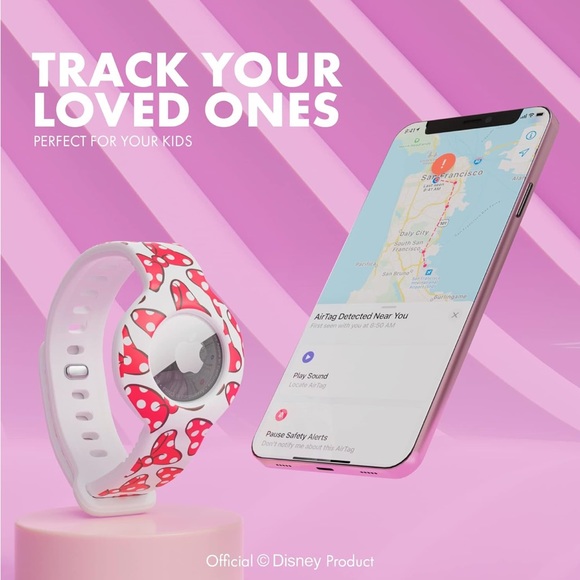 Disney | Accessories | Set Of 2 New In Box Disney Minnie And Mickey Apple Air Tag Watch Straps ...